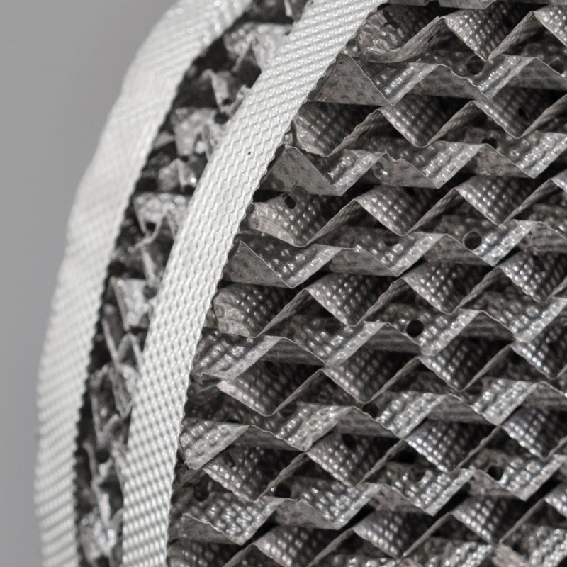 SS304 SS316 Distillation Column Metal Perforate Corrugated Plate Tower Metal Structured Packing ...